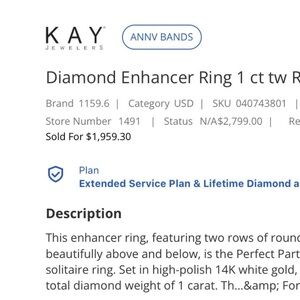Kay Jewelers | Jewelry | Kay Jewelers Beautiful Carat Roundcut Enhancer ...